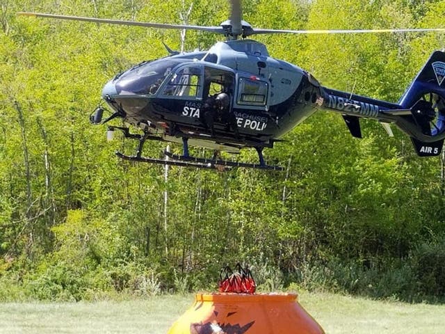State Police Air Wing Unit Helps Douse Norton Forest Fire | Norton, MA ...