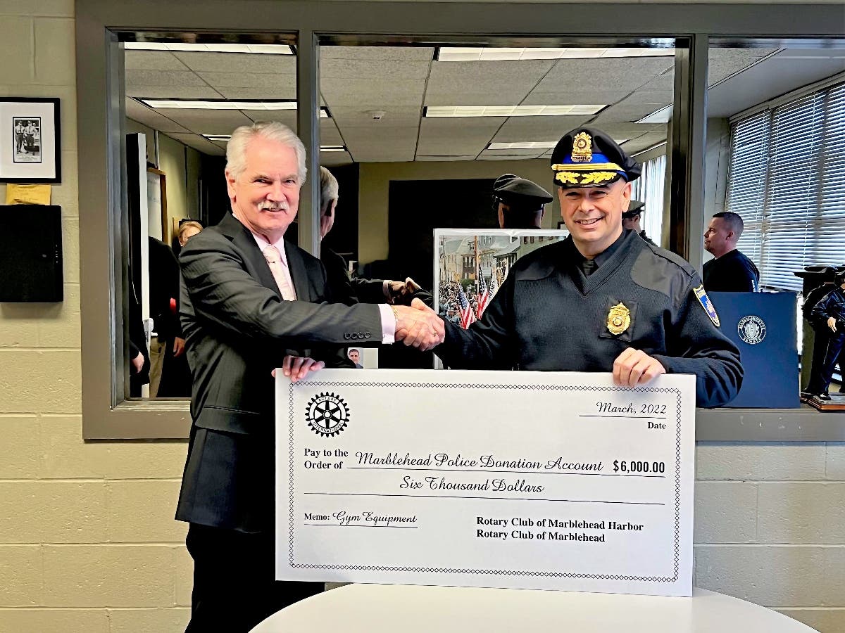Marblehead Police Officers Get Big Lift From Rotary Donations ...