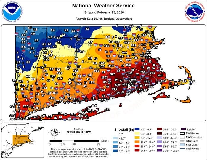 160K Stuck In Dark As More Snow Falls Across MA: Blizzard 2026 Latest ...