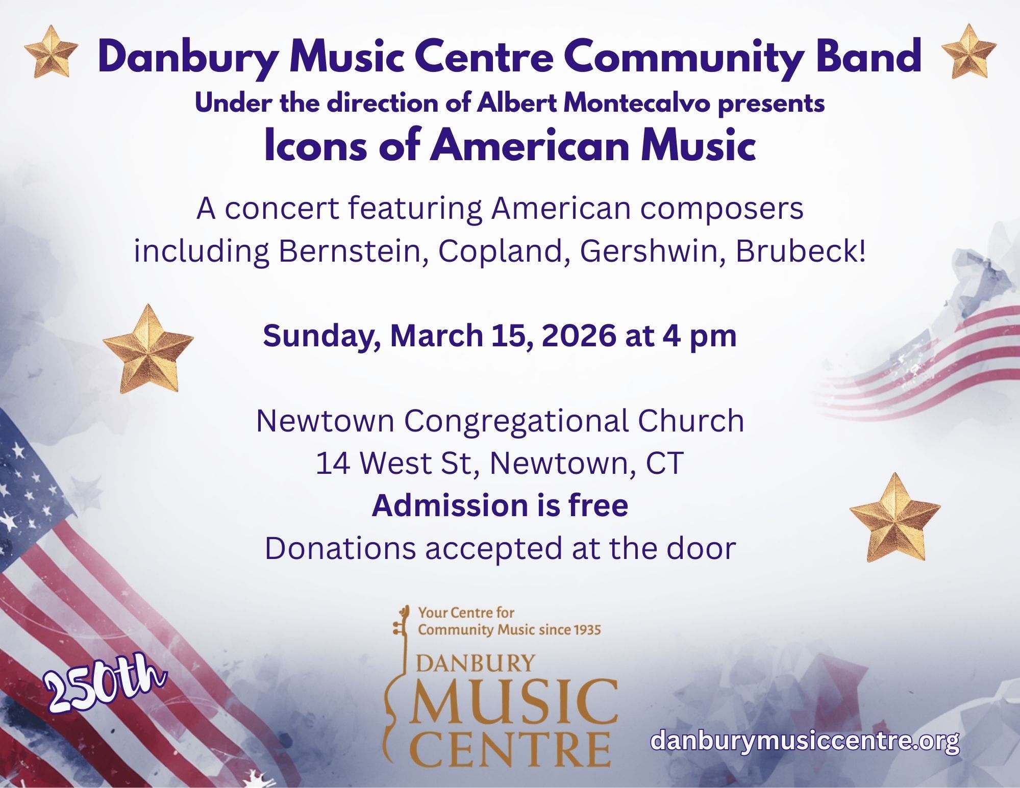 Mar 15 | Danbury Music Centre Community Band: Icons of American Music ...