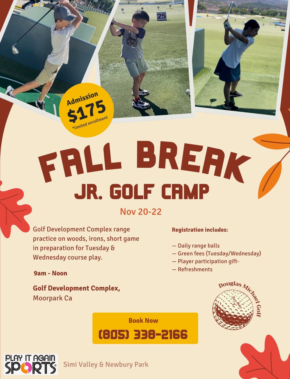 Nov 7 | Fall Break Jr Golf Camp | Agoura Hills, CA Patch