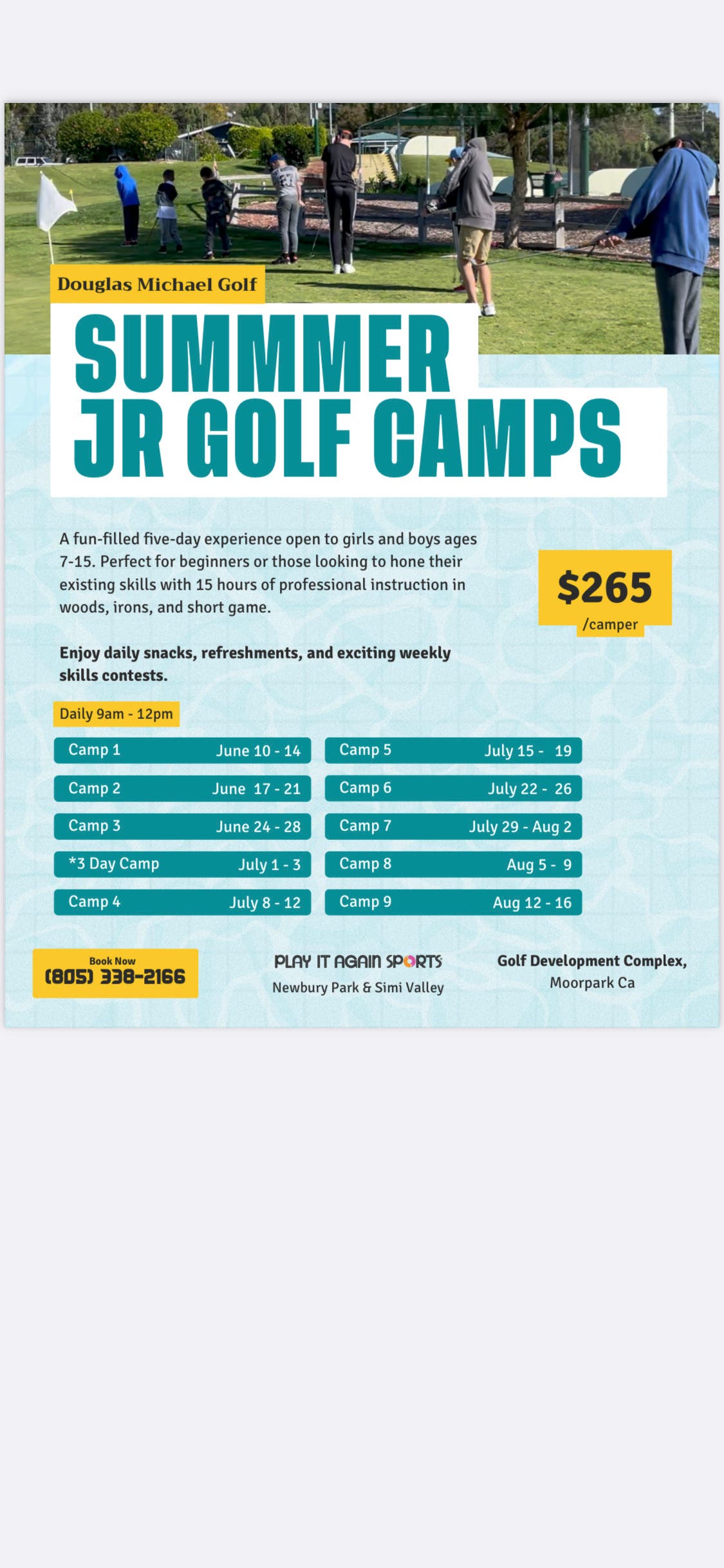 May 6 | Junior Summer Golf Camps | Agoura Hills, CA Patch