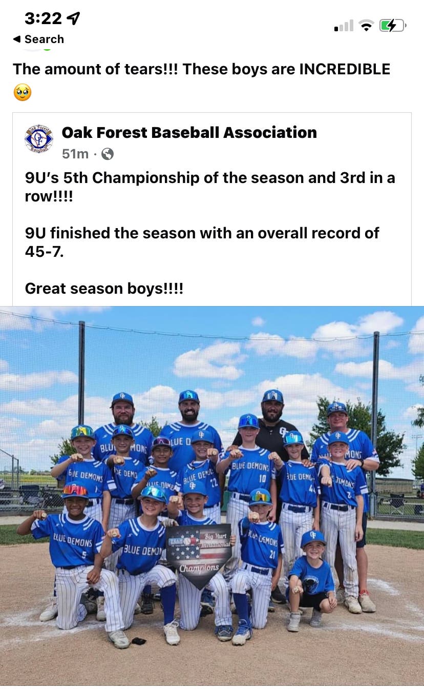 Jul 4 | Blue Demons 9u travel baseball team | Oak Forest, IL Patch