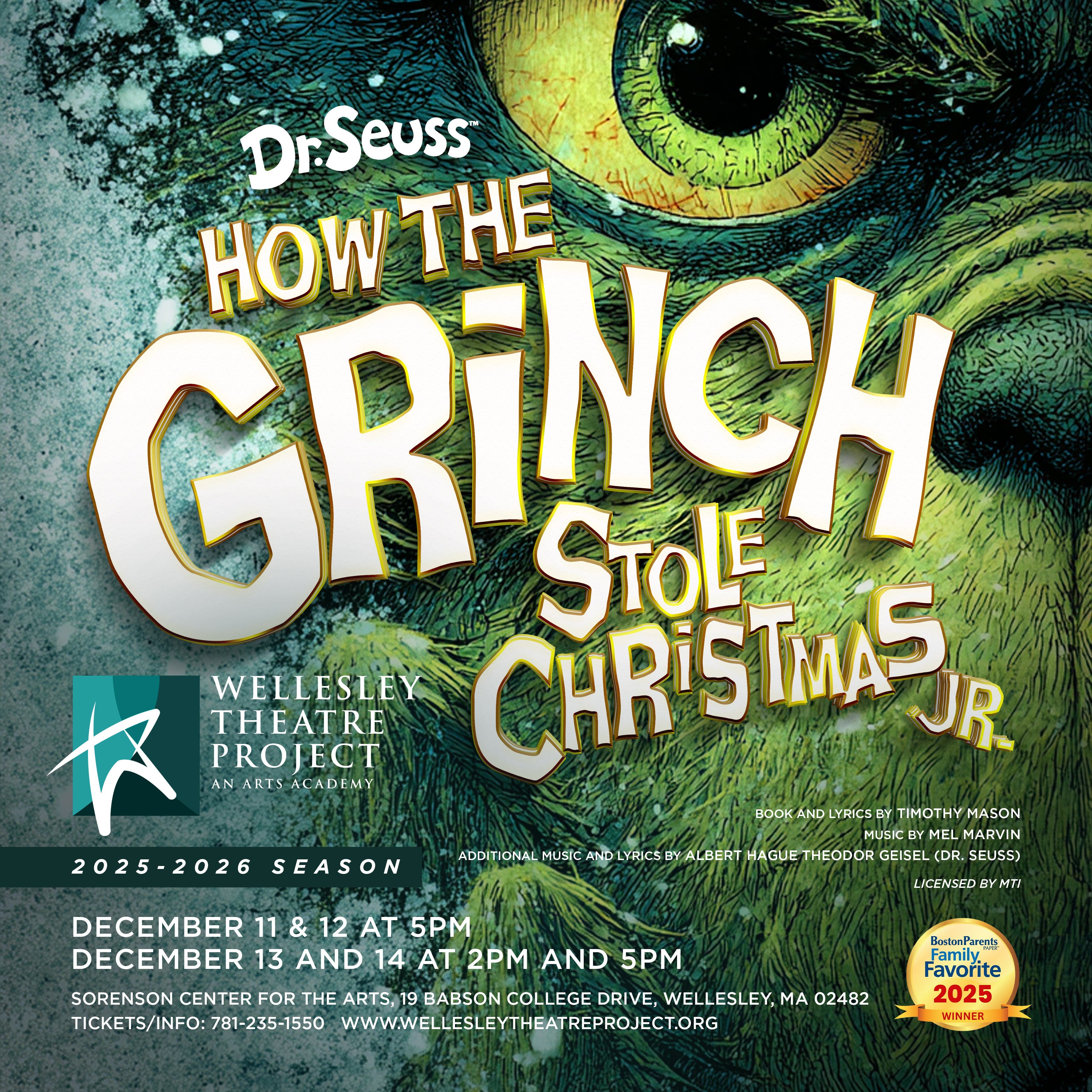 Dec 11 | Dr. Seuss' How the Grinch Stole Christmas JR. | Wellesley, MA ...