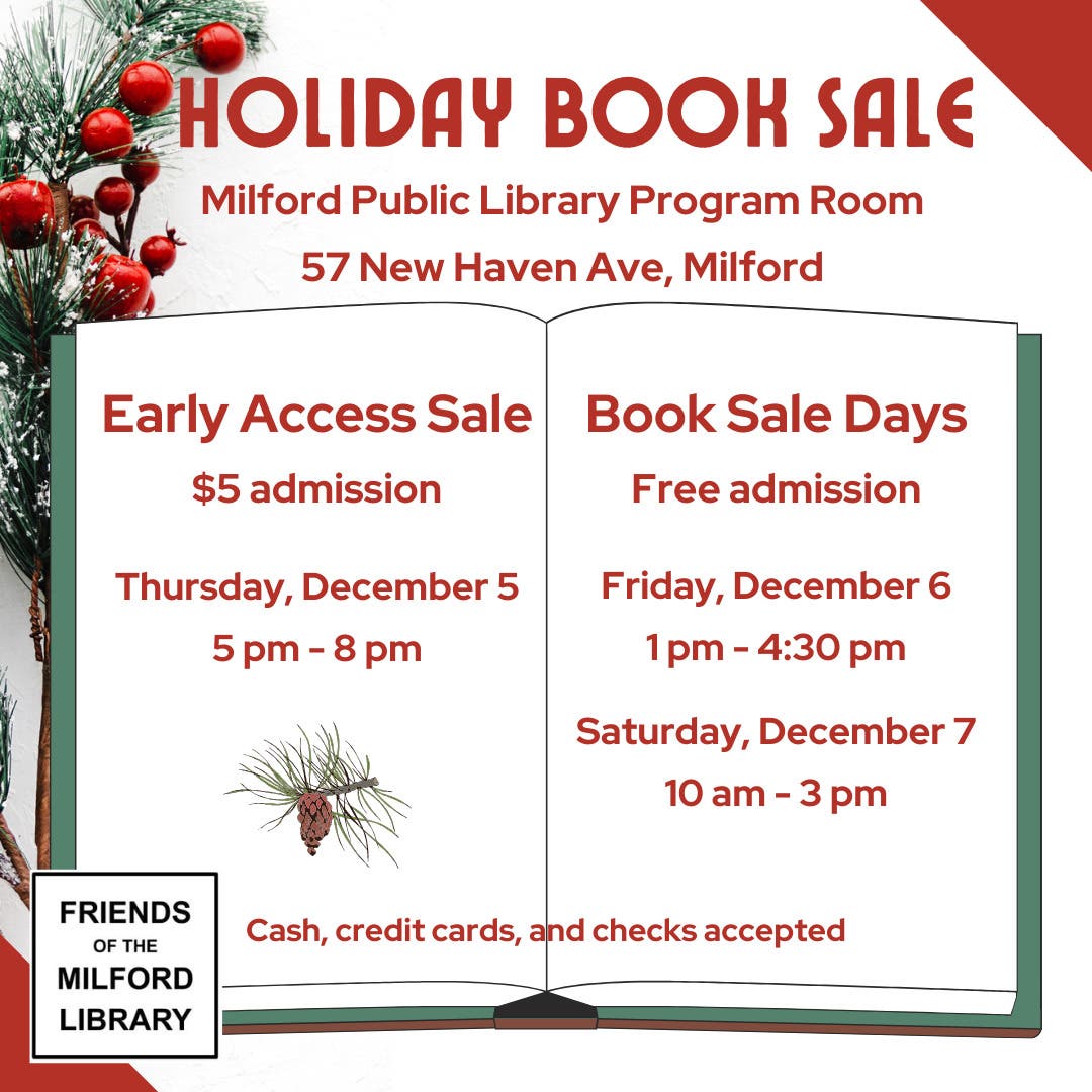 Dec 6 | 2024 Holiday Book Sale at the Milford Public Library | Milford ...