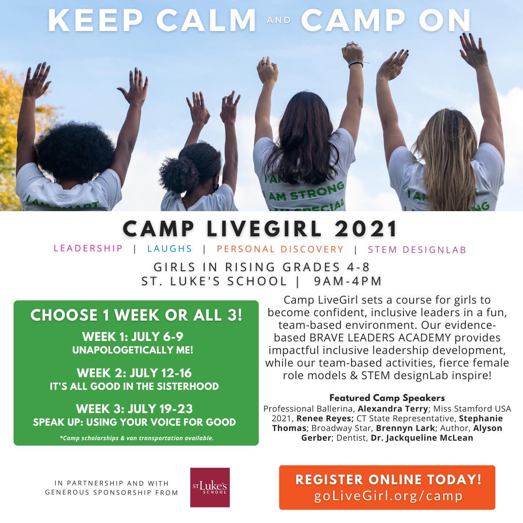 In-Person Middle School Camp LiveGirl! - New Canaan, CT Patch