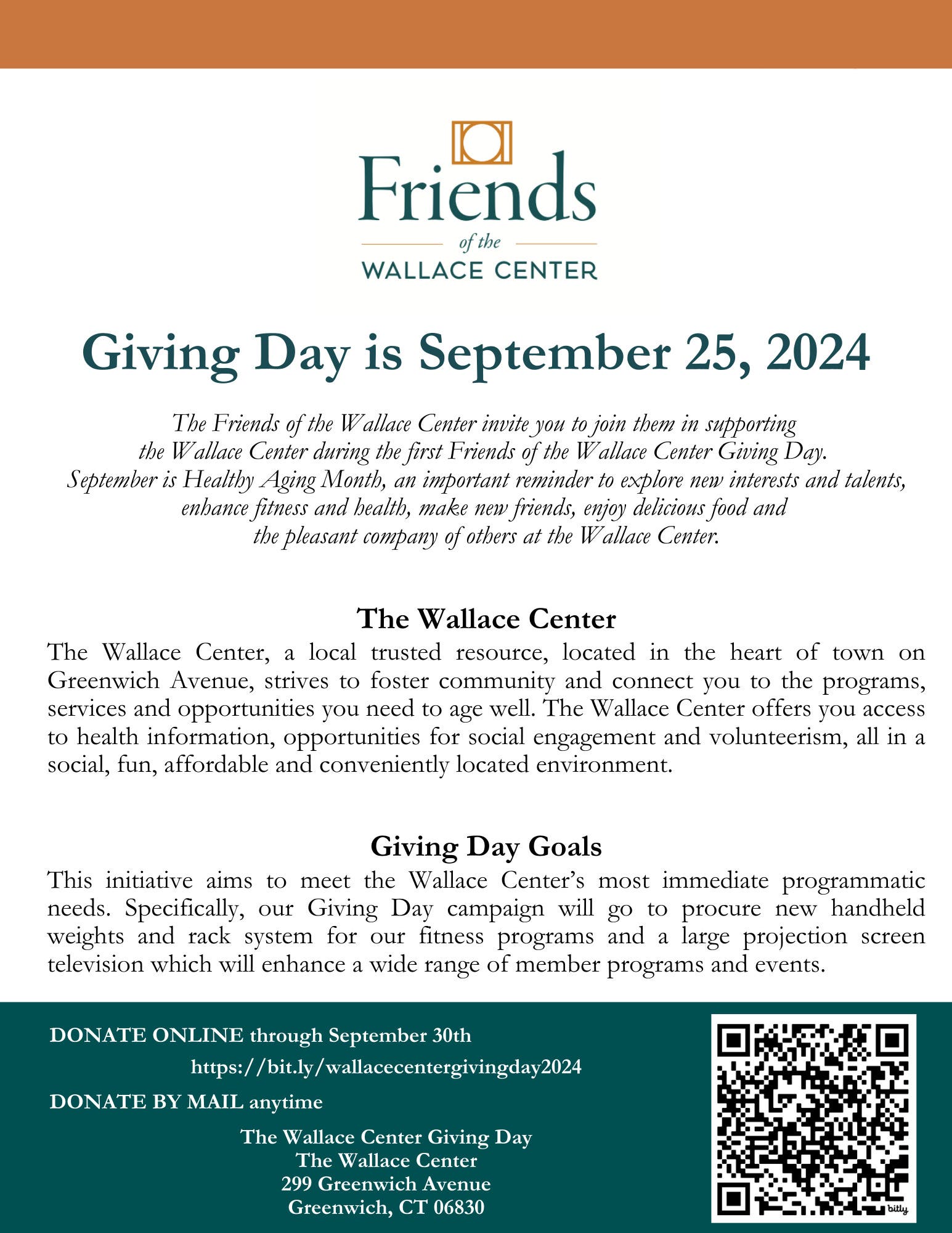 Sep 25 | The Wallace Center Giving Day - September 25 | Greenwich, CT Patch