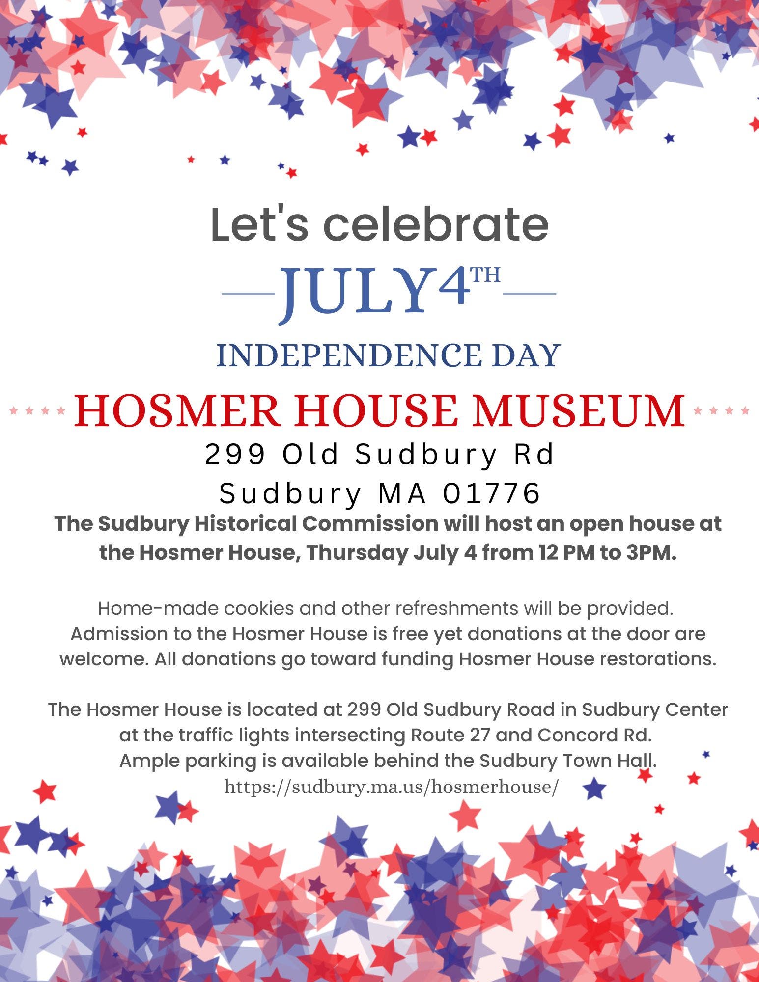 Jul 4 | July 4th at the Hosmer House | Sudbury, MA Patch