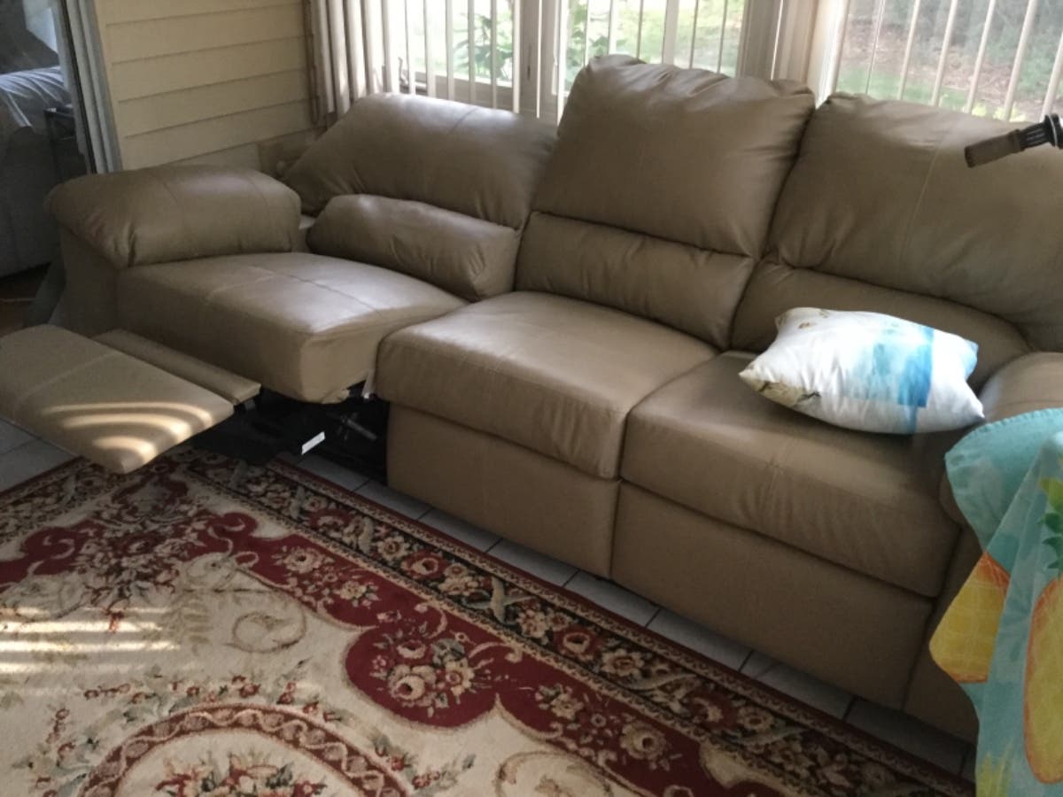 Couch, leather, with recliners - Brick, NJ Patch
