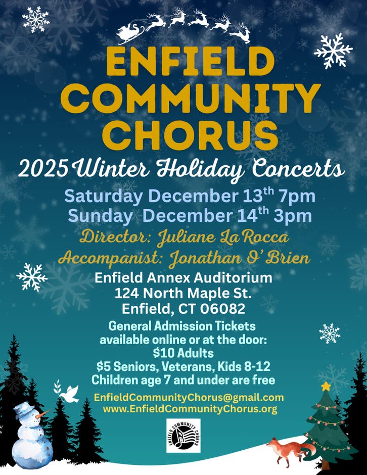Dec 13 | Enfield Community Chorus Winter Holiday Concerts! | Enfield ...