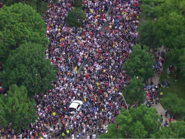 Sea Of Scottish Fans In Boston March To Fenway Park, Feeling "Absolute ...