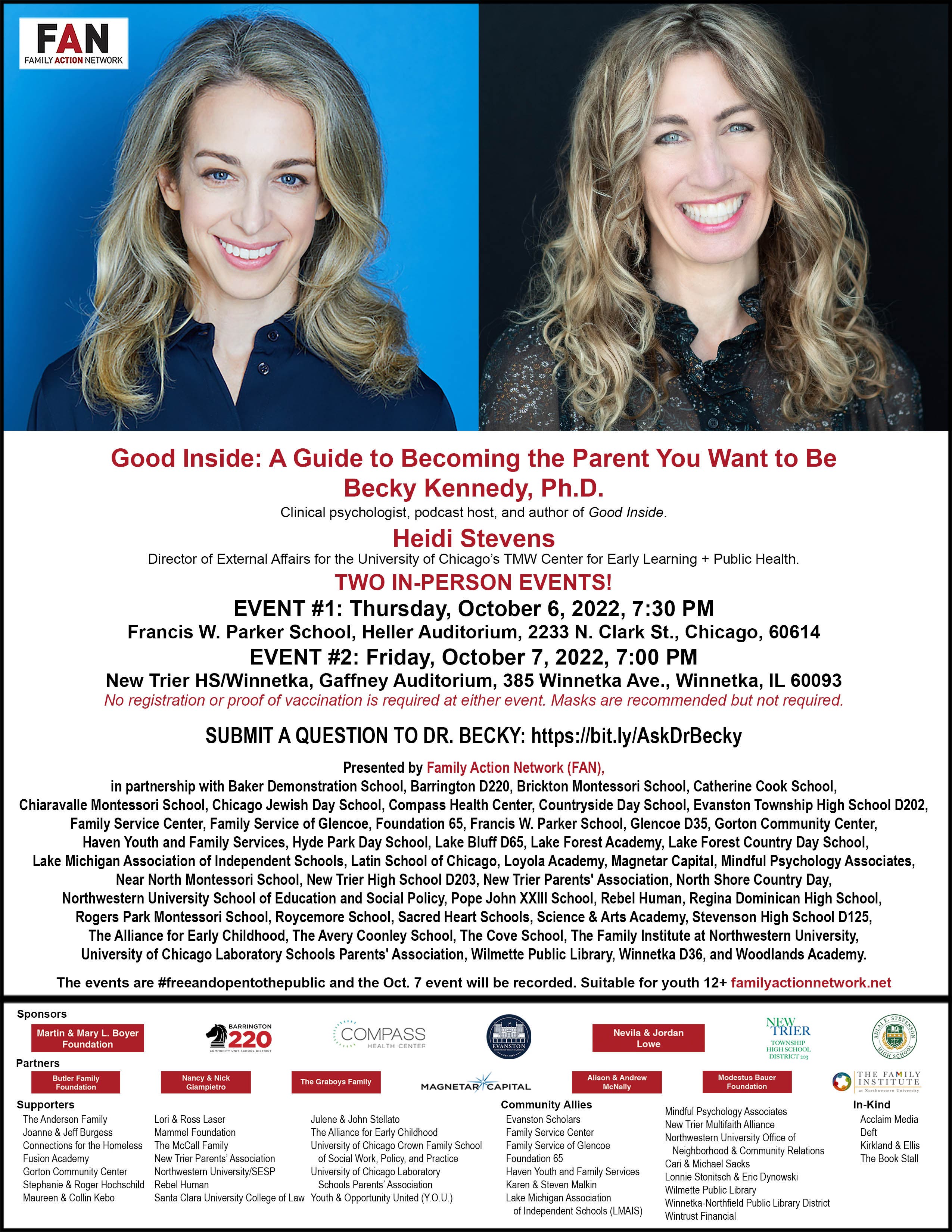 Two In-Person FAN Events Next Week! - Northbrook, IL Patch