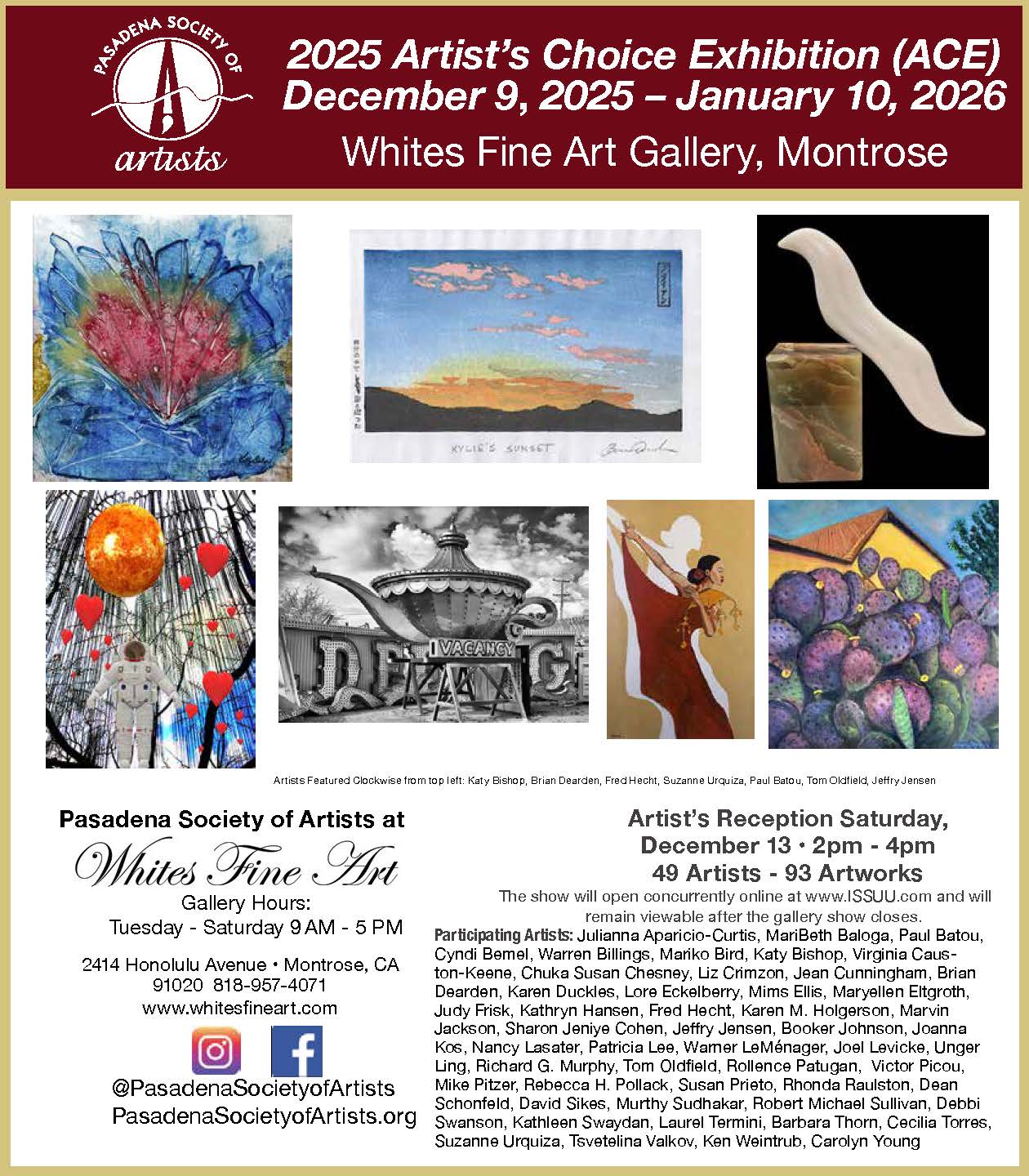 Dec 13 | Pasadena Society of Artists 1925-2025, Artists Choice ...