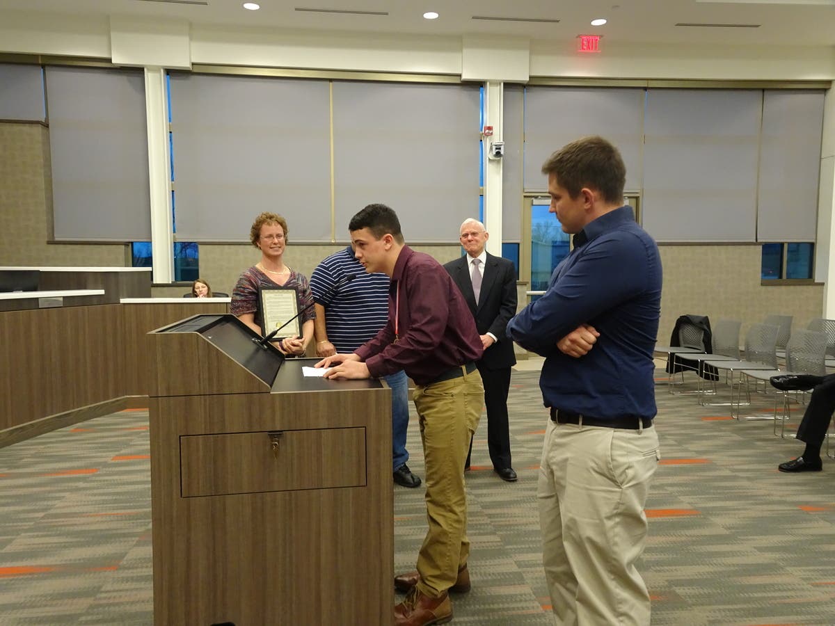 Hickory Creek State Champion Dominic Adamo recognized by Village ...