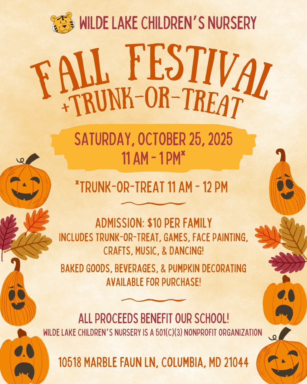 Oct 25 | WLCN Fall Festival + Trunk-or-Treat | Columbia, MD Patch