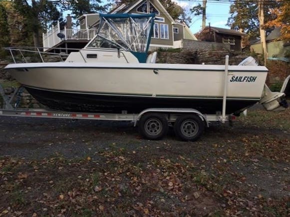 1997 21' Sailfish w/Venture trailer - $6500 - Middletown, CT Patch