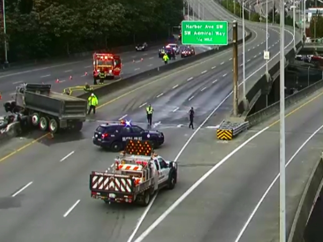 Dump Truck Crash Blocks West Seattle Bridge | Seattle, WA Patch