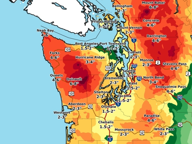 More Rain In Washington, And A Chance For Thunderstorms Thursday ...