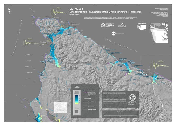 New Tsunami Maps Chart Earthquake Impacts For Washington's Coast ...