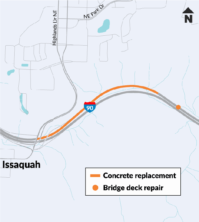 Westbound I-90 Lane Closures Planned Near Issaquah In September ...