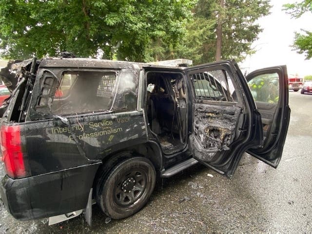 Renton Police SUV Burns In Apparent Electrical Fire | Renton, WA Patch