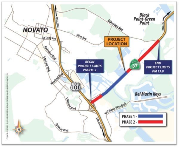 Upcoming Closures Planned For Novato Creek Bridge Project | Novato, CA ...