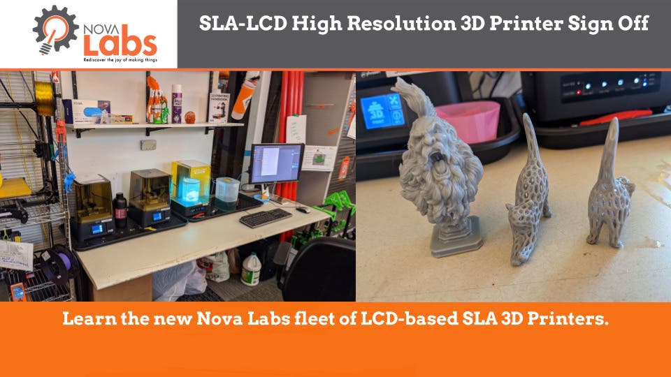 May 20 | 3d Printer SLA-LCD High Resolution 101 Sign-off | Fairfax City ...