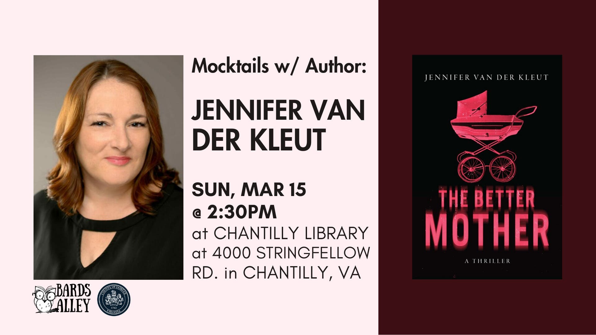 Mar 15 | Mocktails with author Jennifer van der Kleut | Vienna, VA Patch
