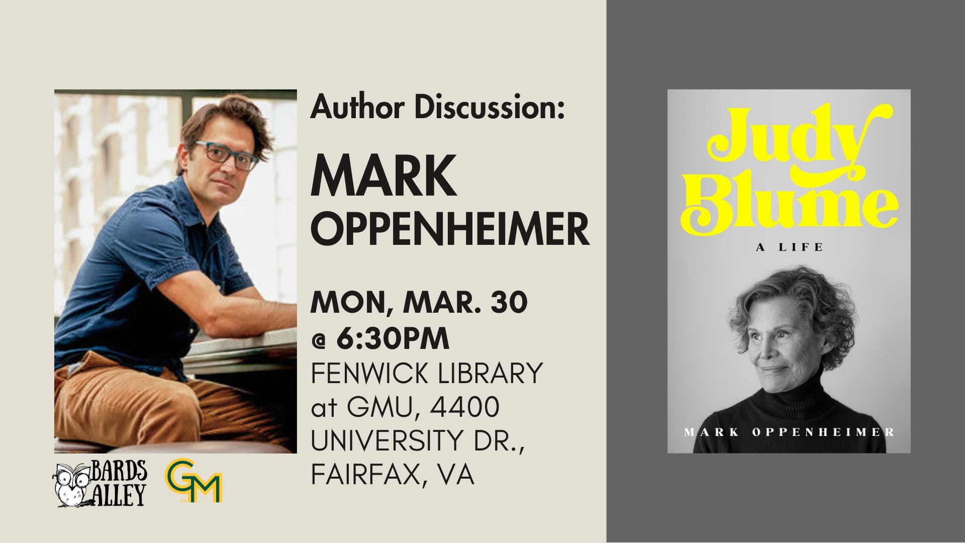 Mar 30 | Author Mark Oppenheimer on Judy Blume | Vienna, VA Patch