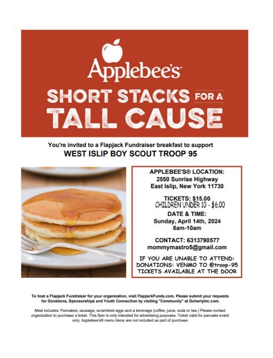 Apr 14 | Short Stacks For A Tall Cause | West Islip, NY Patch