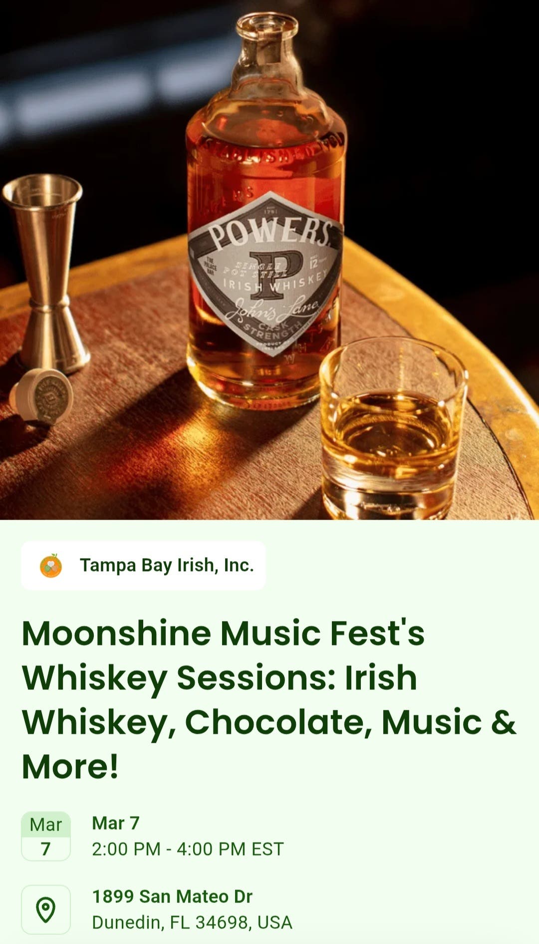 Mar 7 | Tampa Bay Irish Second Annual Moonshine Music Fest Whiskey ...