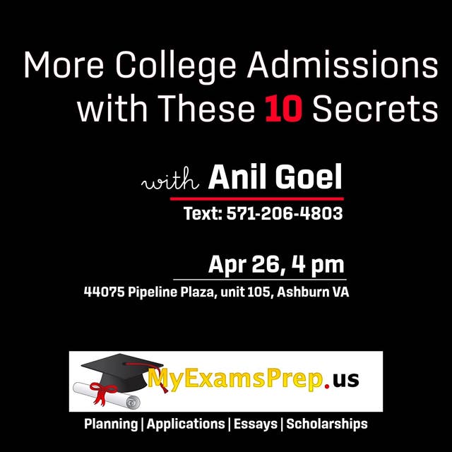 Apr 26 | More College Admissions with These 10 Secrets | Lansdowne, VA ...