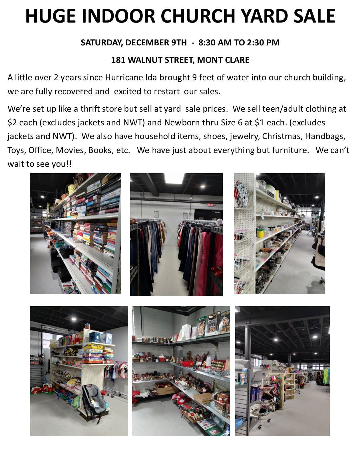 Dec 9 | Huge Indoor Church Yard Sale | Phoenixville, PA Patch
