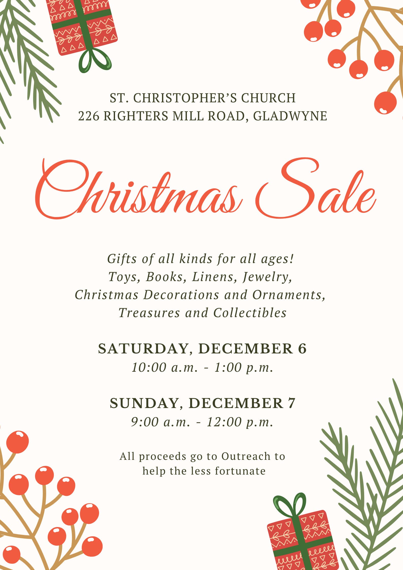 Dec 6 | Christmas Sale | Bryn Mawr, PA Patch