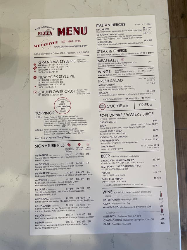 Old Dominion Pizza Brings Grandma-Style Pies, Hot Honey To Fairfax ...