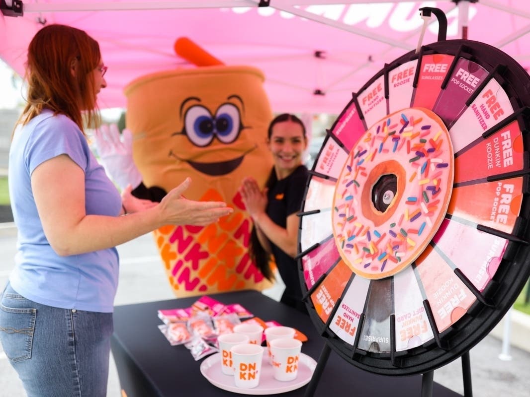 Win Free Coffee For A Year, Spin Prize Wheel At Dunkin' Grand Opening ...