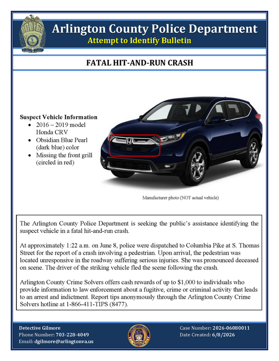 Arlington Hit-And-Run Victim Identified; Police Still Searching For ...