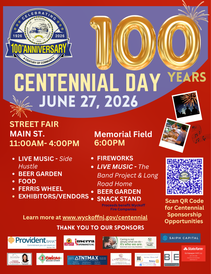 Wyckoff To Celebrate Its Centennial With Large Fair, Fireworks: See ...