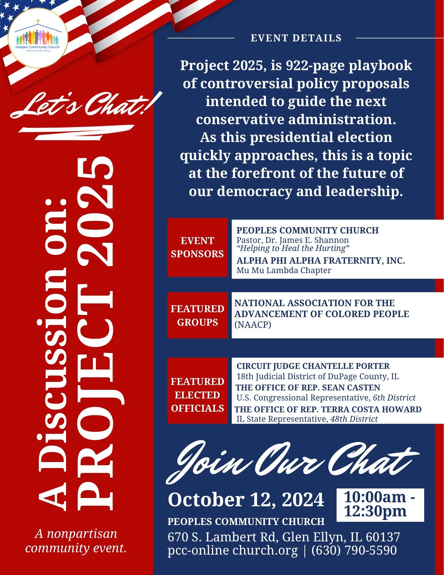 Oct 12 | Non-Partisan Project 2025 Discussion | Glen Ellyn, IL Patch