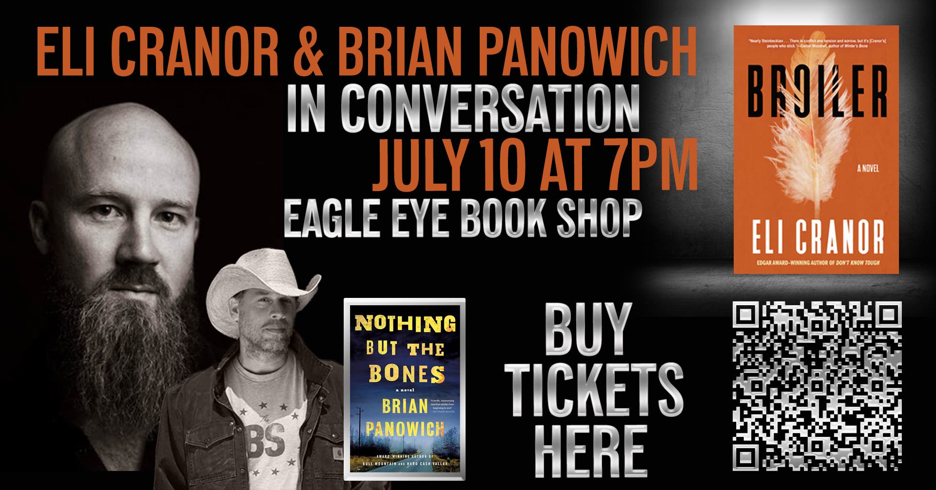 Jul 10 | Eli Cranor and Brian Panowich in Conversation | Decatur, GA Patch