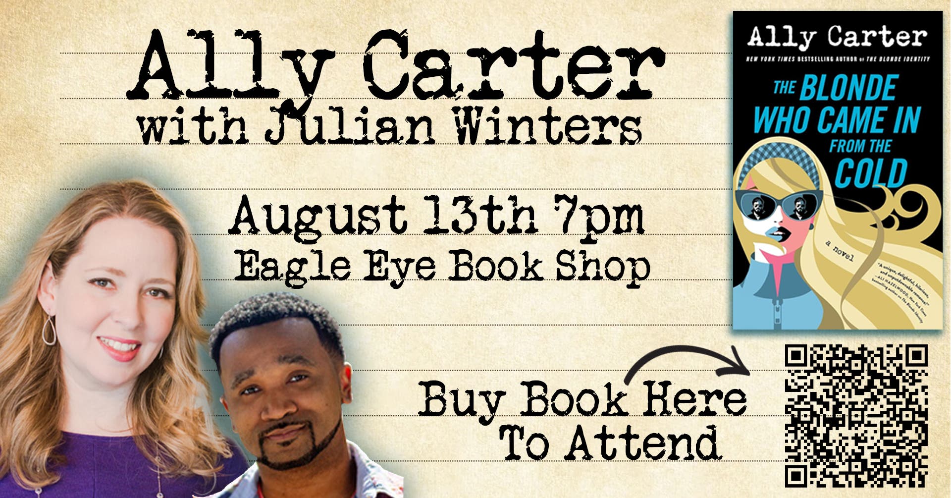 Aug 13 | Ally Carter & Julian Winters - The Blonde Who Came In From The ...