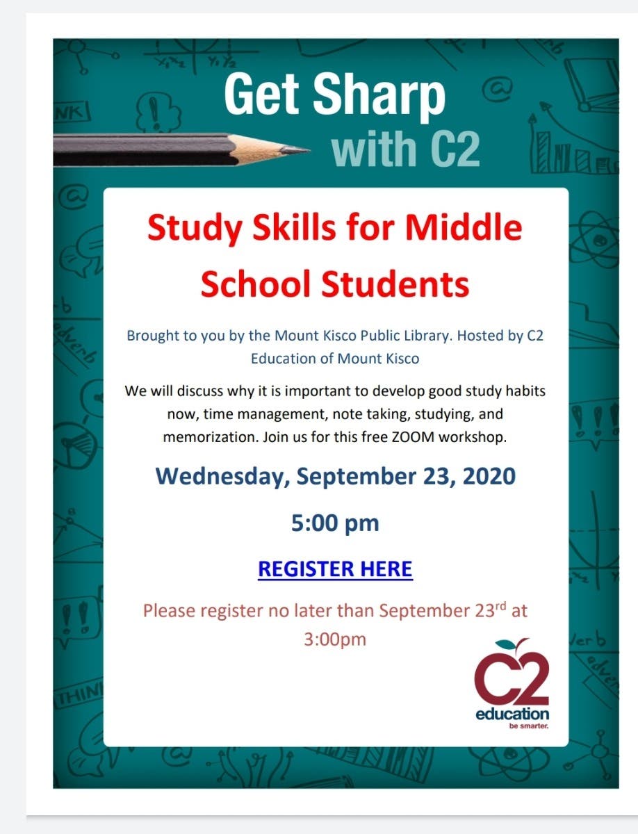 Sep 23 Study Skills For Middle School Students Chappaqua NY Patch