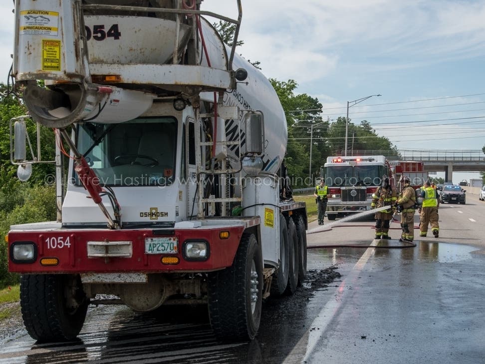 Bedford Fire Crews Respond To Cement Truck Fire On Highway | Bedford ...