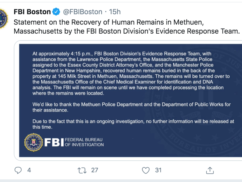 Human Remains Found In Methuen ID'd As Missing Queen City Man | Bedford ...