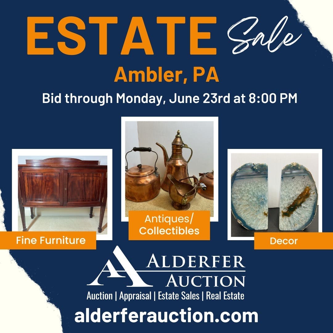 Jun 23 | Estate Sale in Ambler, PA | Antiques | Fine Furniture | Décor ...