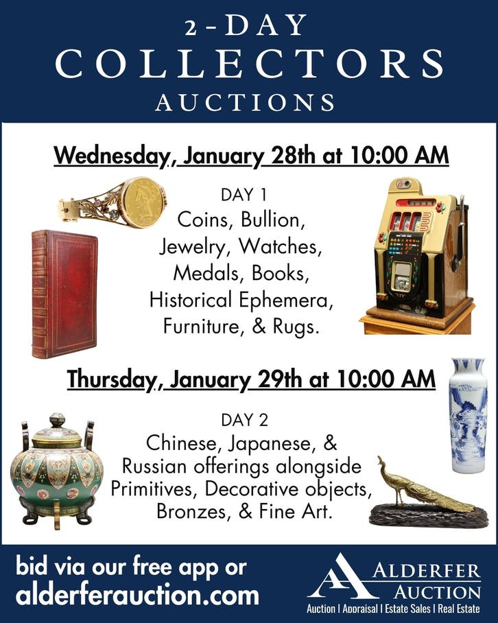 Jan 29 | Collectors Auction Jan 28 & 29 | Coins | Jewelry | Silver ...