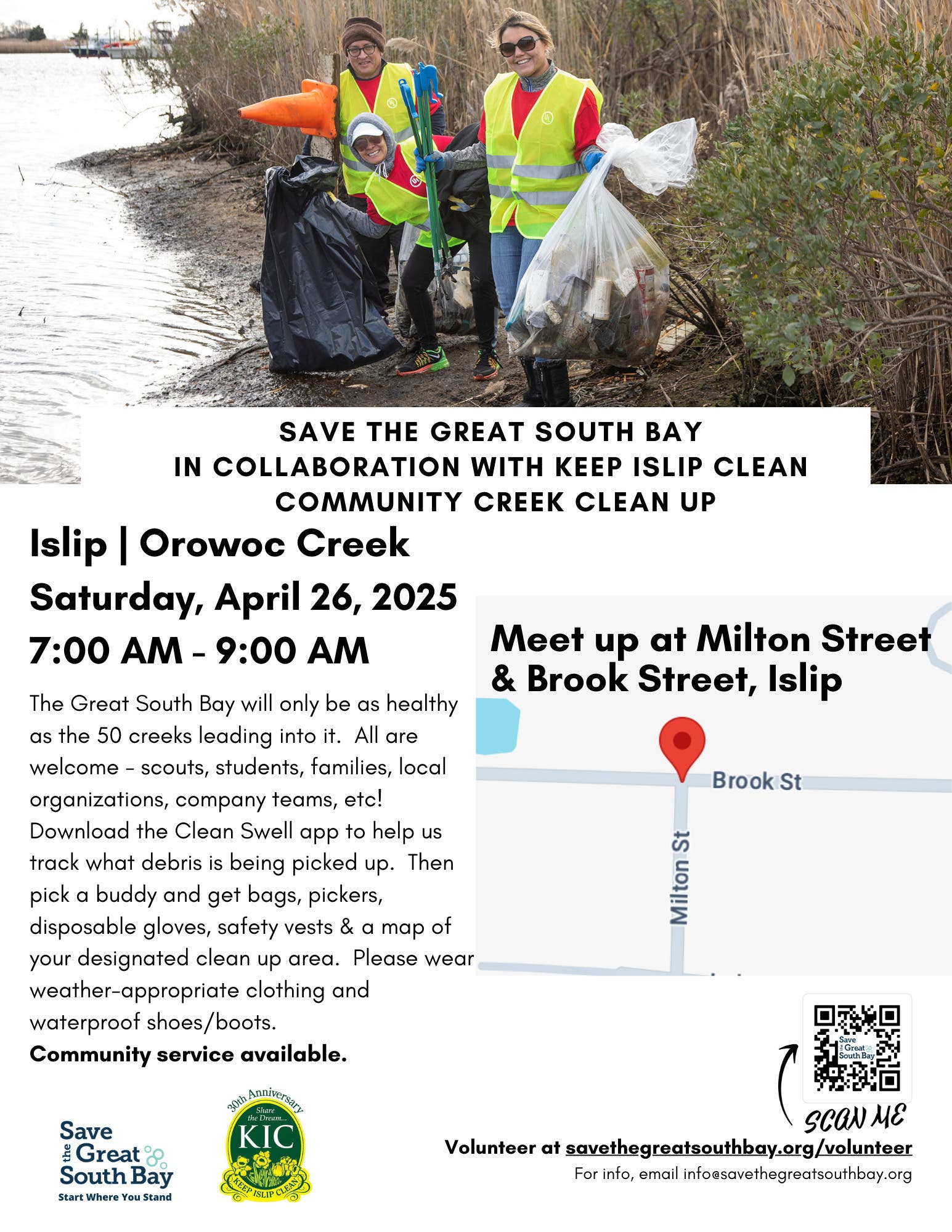 Apr 26 | Community Creek Clean Up - Orowoc Creek | Islip, NY Patch