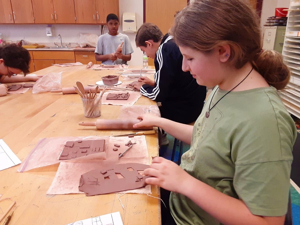 Eighth Graders Create Beautiful Ceramic Tiles in Art Class ...
