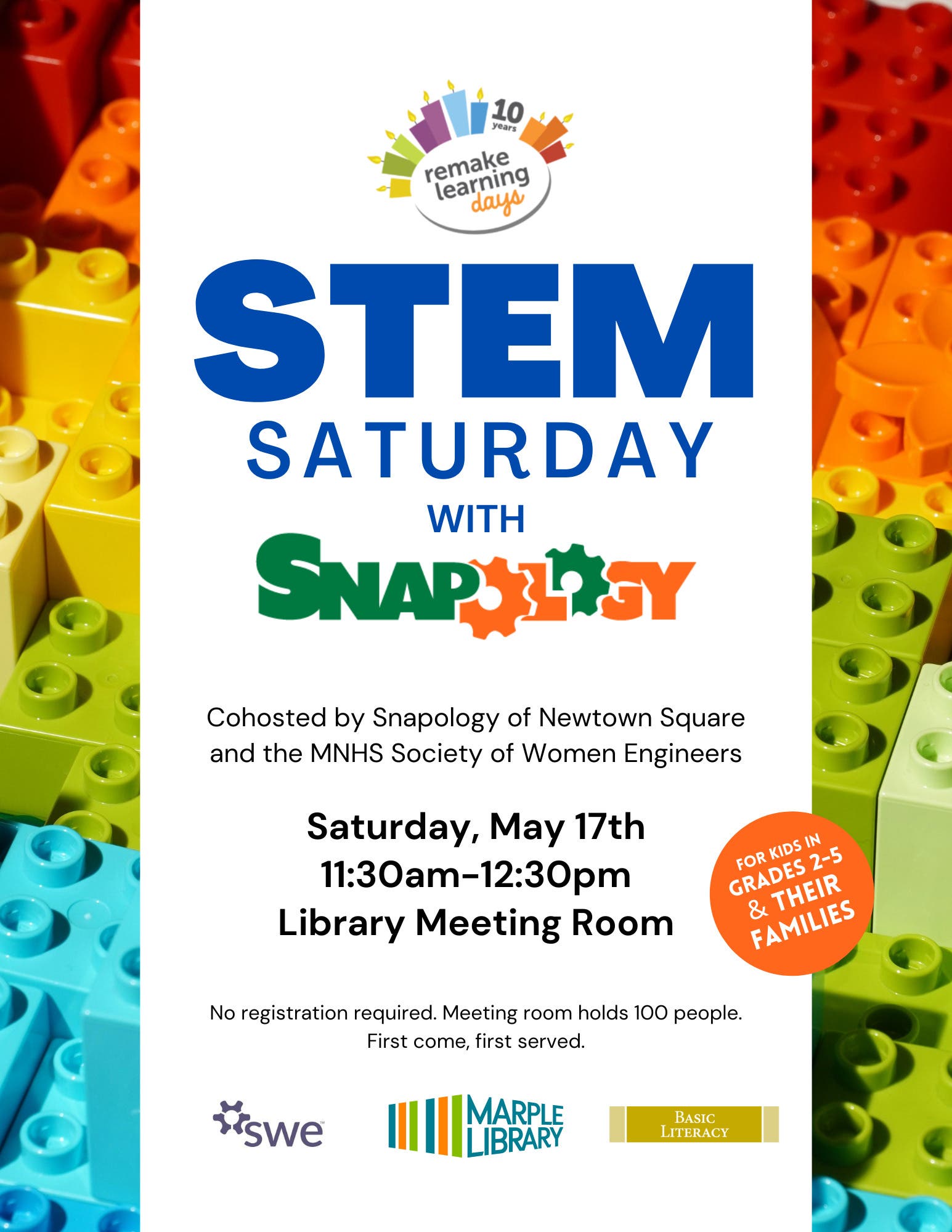 May 17 | Marple Library's STEM Saturday with Snapology | Marple Newtown ...