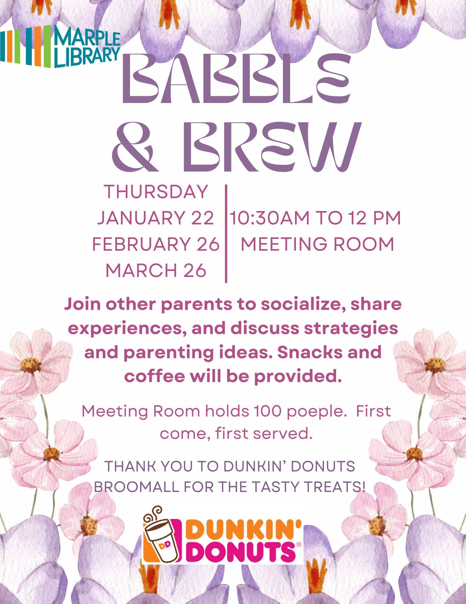Jan 22 | Marple Library's Babble & Brew | Marple Newtown, PA Patch